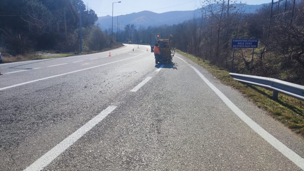 Ολοκληρώθηκε το έργο διαγράμμισης του Εθνικού Οδικού Δικτύου της Πέλλας ...